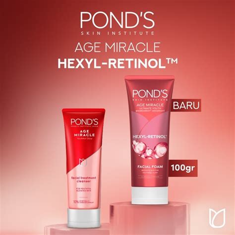 Jual Ponds Age Miracle Ultimate Youth Hexyl Retinol Facial Foam 100gr