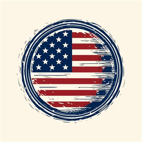 Premium Vector Batch Type American Flag Vector Illustration