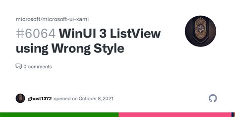 WinUI ListView Using Wrong Style Issue Microsoft Microsoft Ui Xaml GitHub