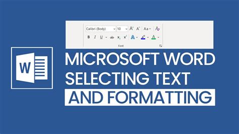 Microsoft Word Selecting Text And Formatting Tagalog Tutorial Youtube