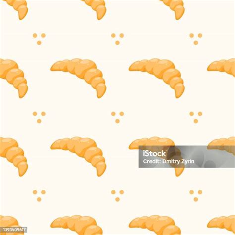 원활한 패턴 추상 요소 패스트 푸드 크로와상 벡터 디자인 스타일 배경 일러스트 레이 션 텍스처 인쇄 섬유 의류 선물 랩 벽지