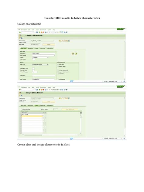 Transfer Mic Results To Batch Characteristics Pdf