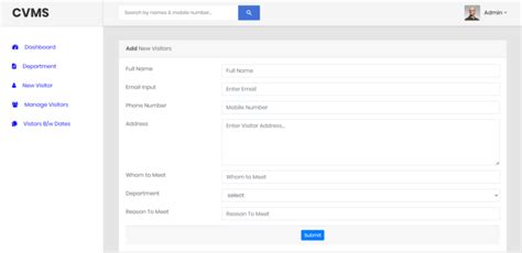 company visitors management system using php and mysql phpgurukul