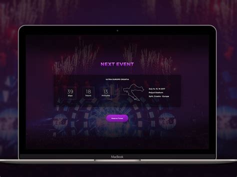 Simple Event Countdown Template Free PSD Templates