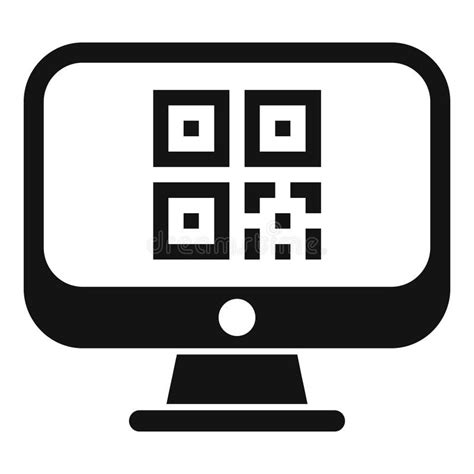 Scan Bar Code Computer Icon Simple Vector Online Receipt Stock Vector Illustration Of