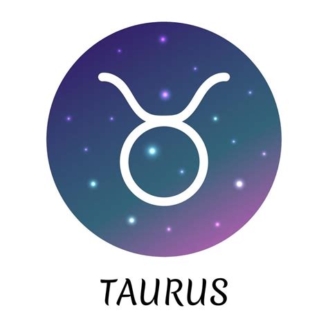Signo Del Zodíaco Tauro Aislado Icono De Vector Símbolo Del Zodíaco