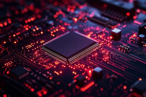 Modern Microchip Premium Ai Generated Image