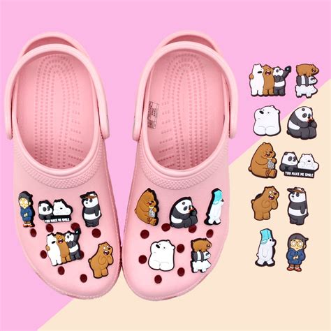 Cartoon Polar Bear Jibbitz Anime Naked Bear Series Crocs Charm Emoticon