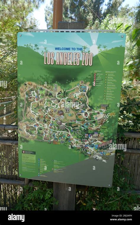 Map Of The Los Angeles Zoo Los Angeles Zoo Zoo Map Zoo