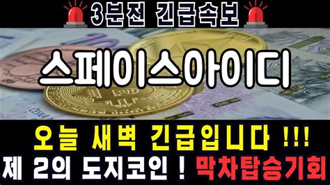 스페이스아이디 드디어 미국이 승인 했네요 바로 00시간 폭등 확정 입니다스페이스아이디 스페이스아이디코인전망 스페이스아이디코인 Youtube