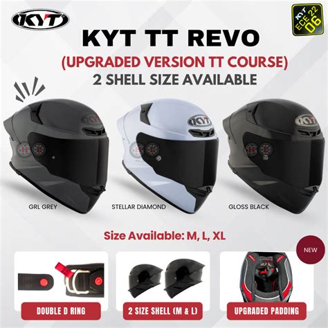 Kyt Tt Revo Tt Course Plainupgraded Version Kyt Ttcourse Helmet Full