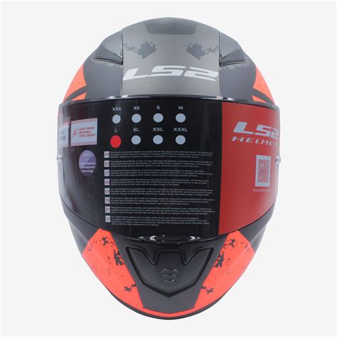 Ls2 Blackorange Matt Finish Rapid Full Face Helmet Np