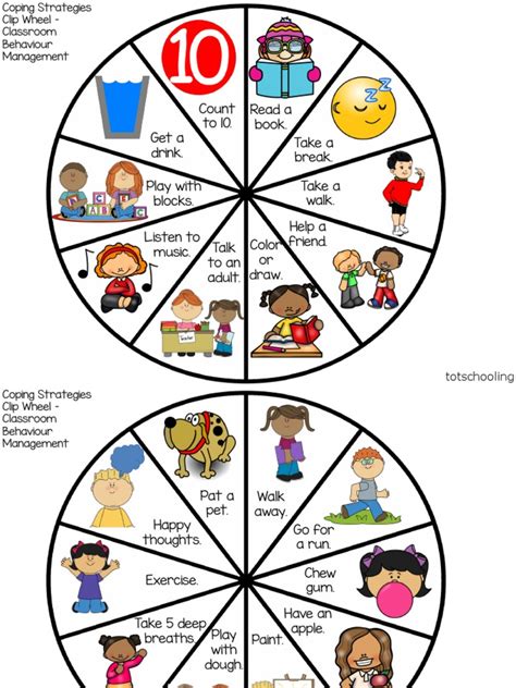 Free Coping Skills Clip Wheels Pdf