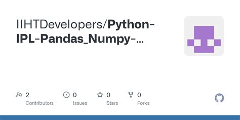 Github Iihtdeveloperspython Ipl Pandasnumpy Solution