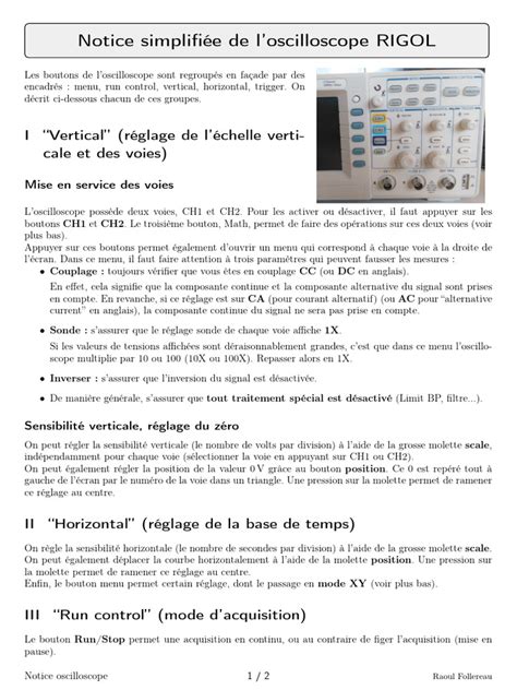 Tp Notice Oscilloscope Pdf