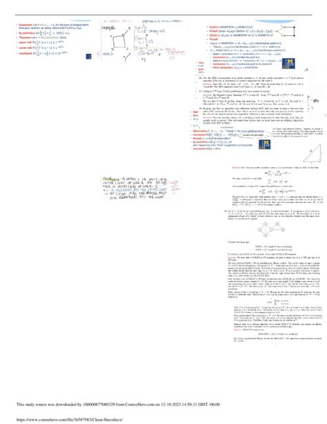 Exam Cheat Sheet