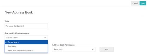Create Address Books Online Help