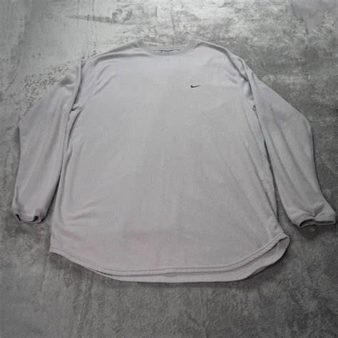 Nike Shirts Vintage Nike Therma Fit Men Xl Grey Black Swoosh Long
