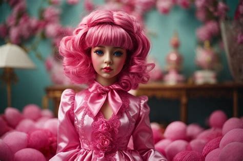 Premium Photo A Pink Toy Doll