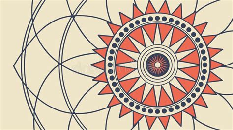 Geometric Floral Pattern Circular Design Element Vector Design Generative Ai Stock Vector