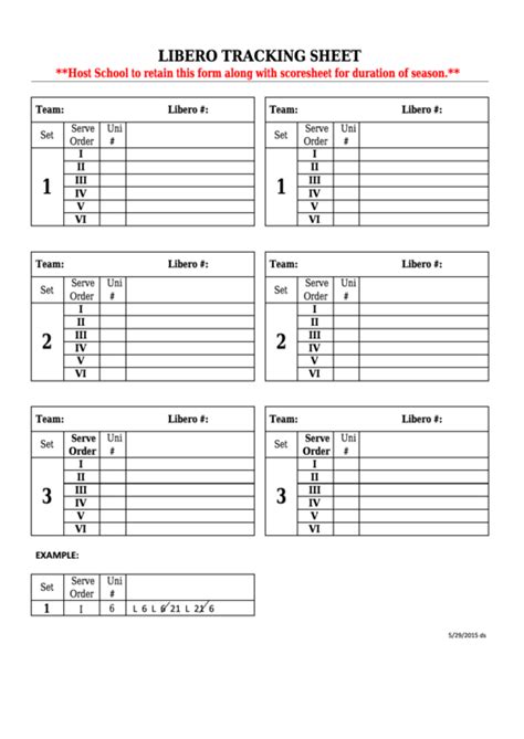 Top 8 Libero Tracking Sheets Free To Download In PDF Format
