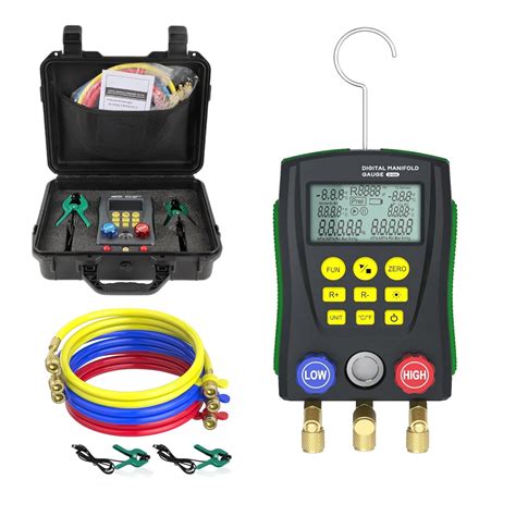 Digital Gauges Hvac Digital Hvac Gauge Set R410a R134a Manifold With 90 Refrigerants And Leak