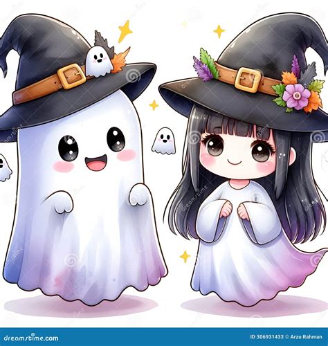 Cute Ghost Couple Stock Illustration Illustration Of Organ 306931433