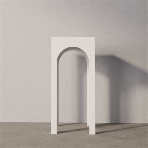Rectangle With Hollow Inner Arch Plinth