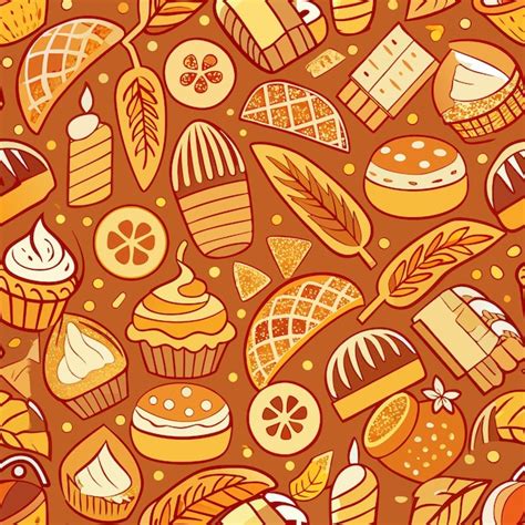 Bakery Pattern Vector Illustration Premium Ai Generated Vector