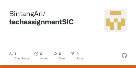 Github Bintangaritechassignmentsic