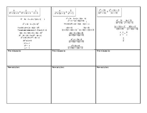 Rational Function Error Analysis By Alissa Guest Tpt