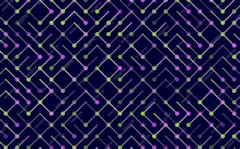 Premium Vector Technology Vector Seamless Pattern Banner Geometric Striped Ornament Monochrome