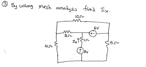 solved by using mesh analysis find ix