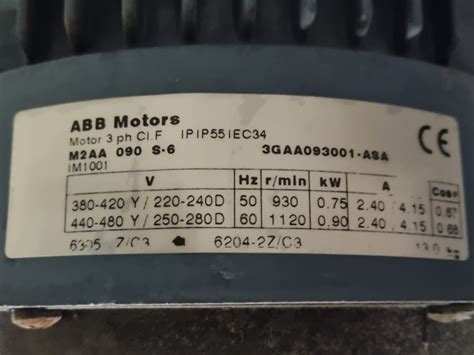 Used Abb M2aa 090 S 6 Fan Hos Bv