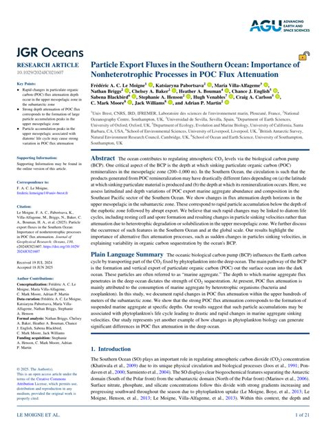 Pdf Particle Export Fluxes In The Southern Ocean Importance Of