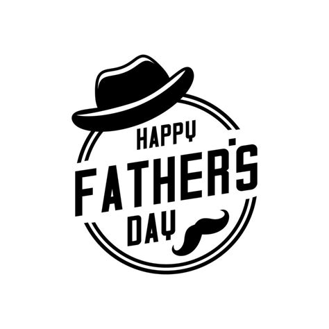 Vector Feliz Día Del Padre Sombrero Y Bigote 7997835 Vector En Vecteezy