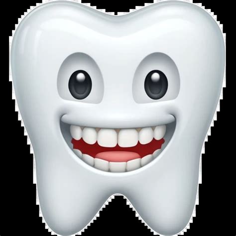 Cartoon Tooth With Clear Aligner Braces Modern Emoji Style Emoji Ai