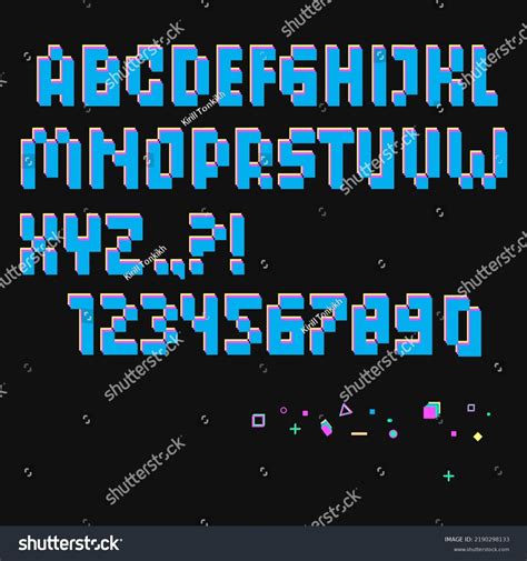 Pixel Game Font Retro Games Text Stock Vector Royalty Free 2190298133 Shutterstock
