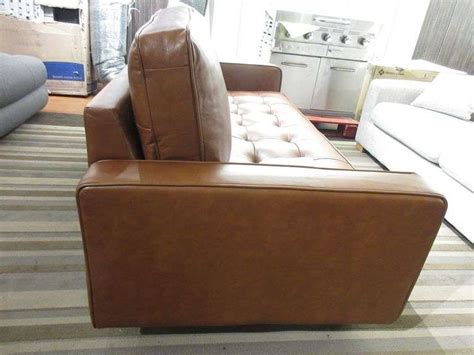 Abbyson Leather Sofa Prime Time Auctions Inc