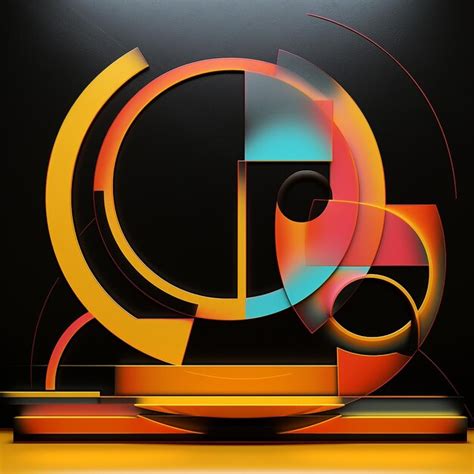 Ilustración De Arte Abstracto Vector Premium