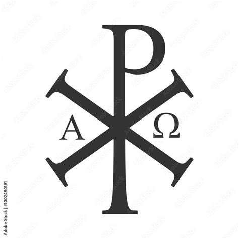 Chi Rho Symbol Jesus Christ Monogram Christogram Sign Christianity Icon Vector Illustration