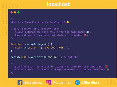 Localhost What Is A Pure Function In Javascript 🤔 A Facebook