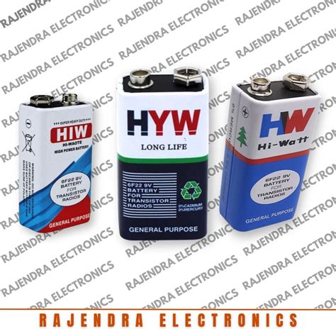 9V Batteries In HW HIW HYW