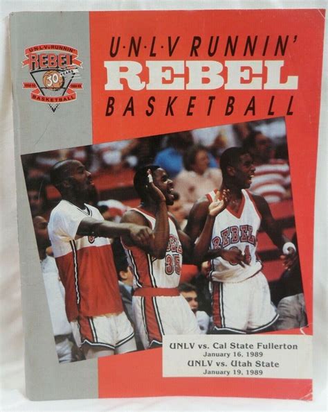 Vintage Unlv Runnin Rebels Vs Cal State Fullerton And Utah 1989 Game
