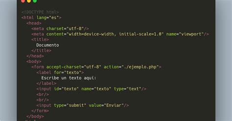 Formulario HTML Attribute Accept Charset