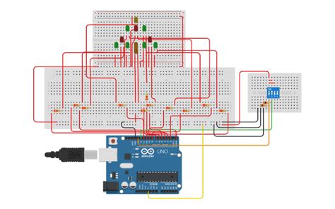 circuit design albero di natale tinkercad