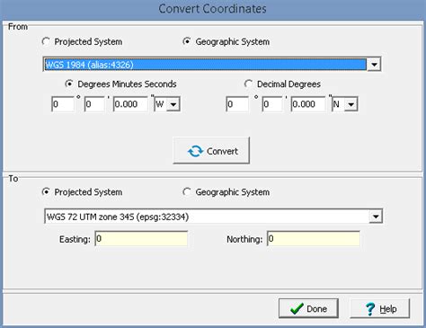 Chapter Introduction Tools Convert Coordinates