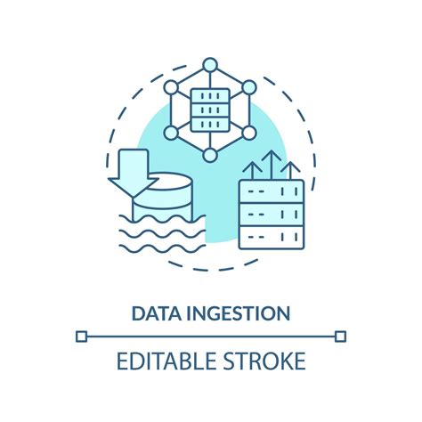 Data Ingestion Turquoise Concept Icon Information Transportation Data