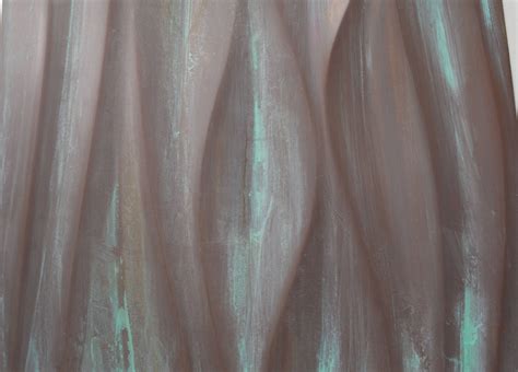 Brass Patina And Crosshatch Liquid Metal Wall Panel Devlin In Design