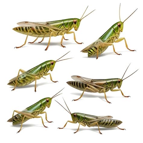 A Grasshopper Is Standing In Front Of A White Background Premium Ai